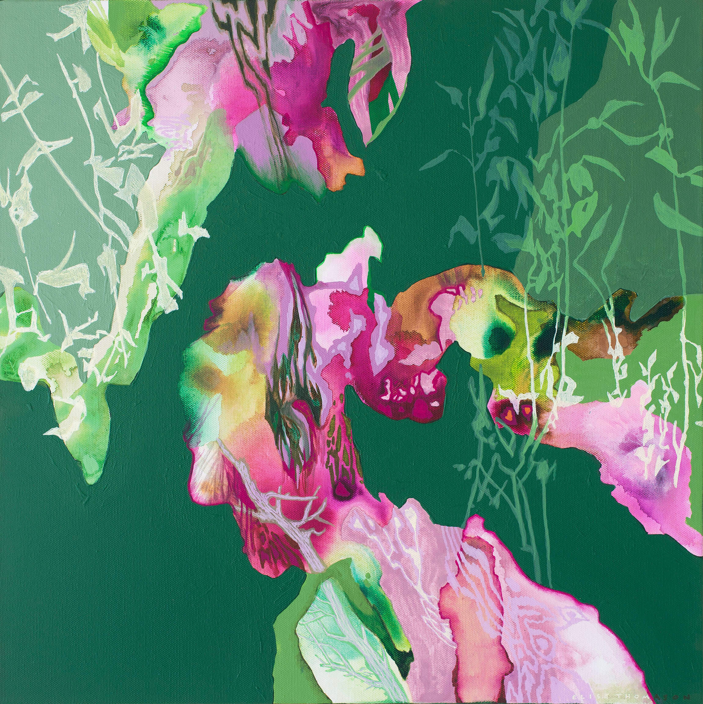 Green Abstract Art by Elise Thomason – Elise Thomason, Artist